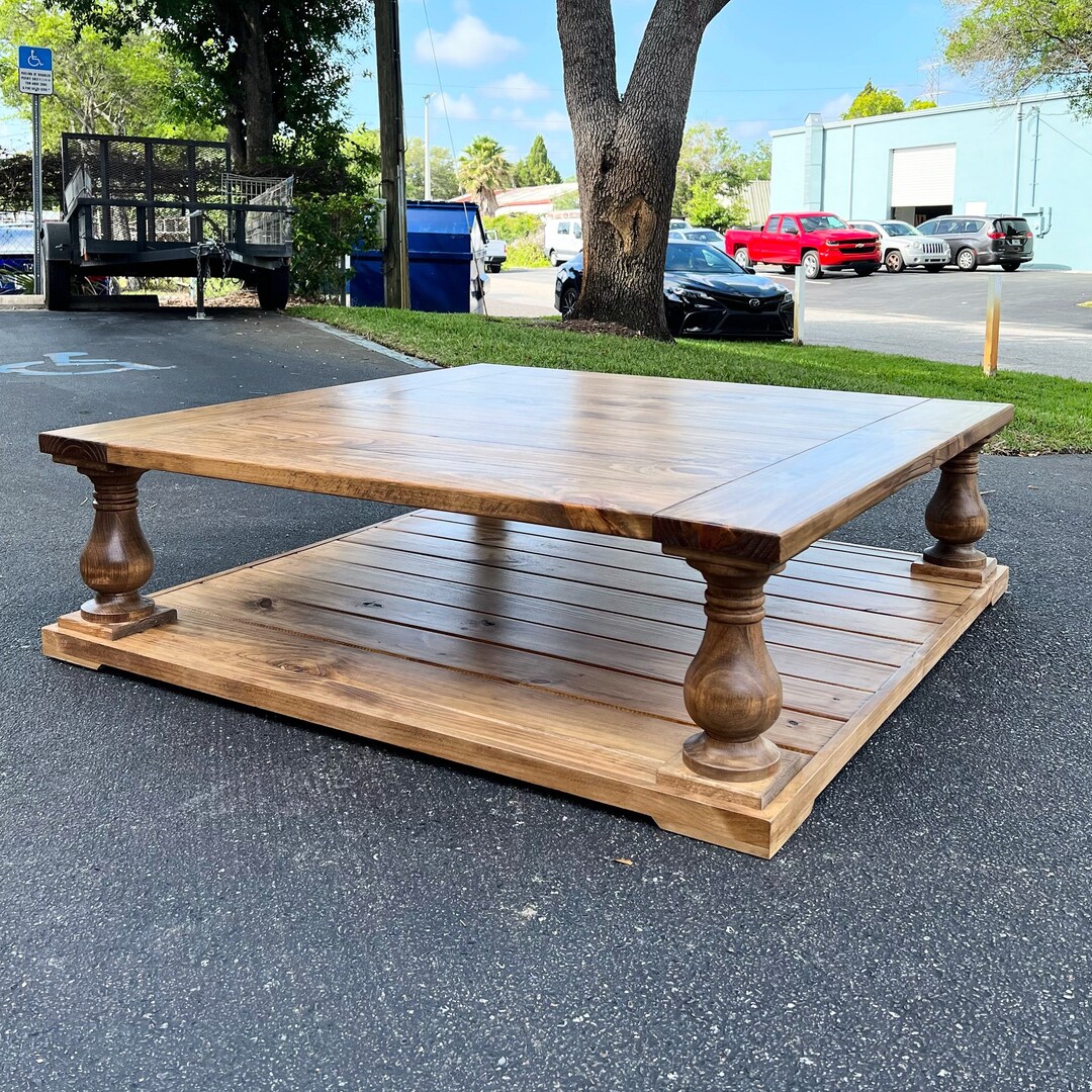 RH Reclaimed Inspired Balustrade Coffee Table - Etsy