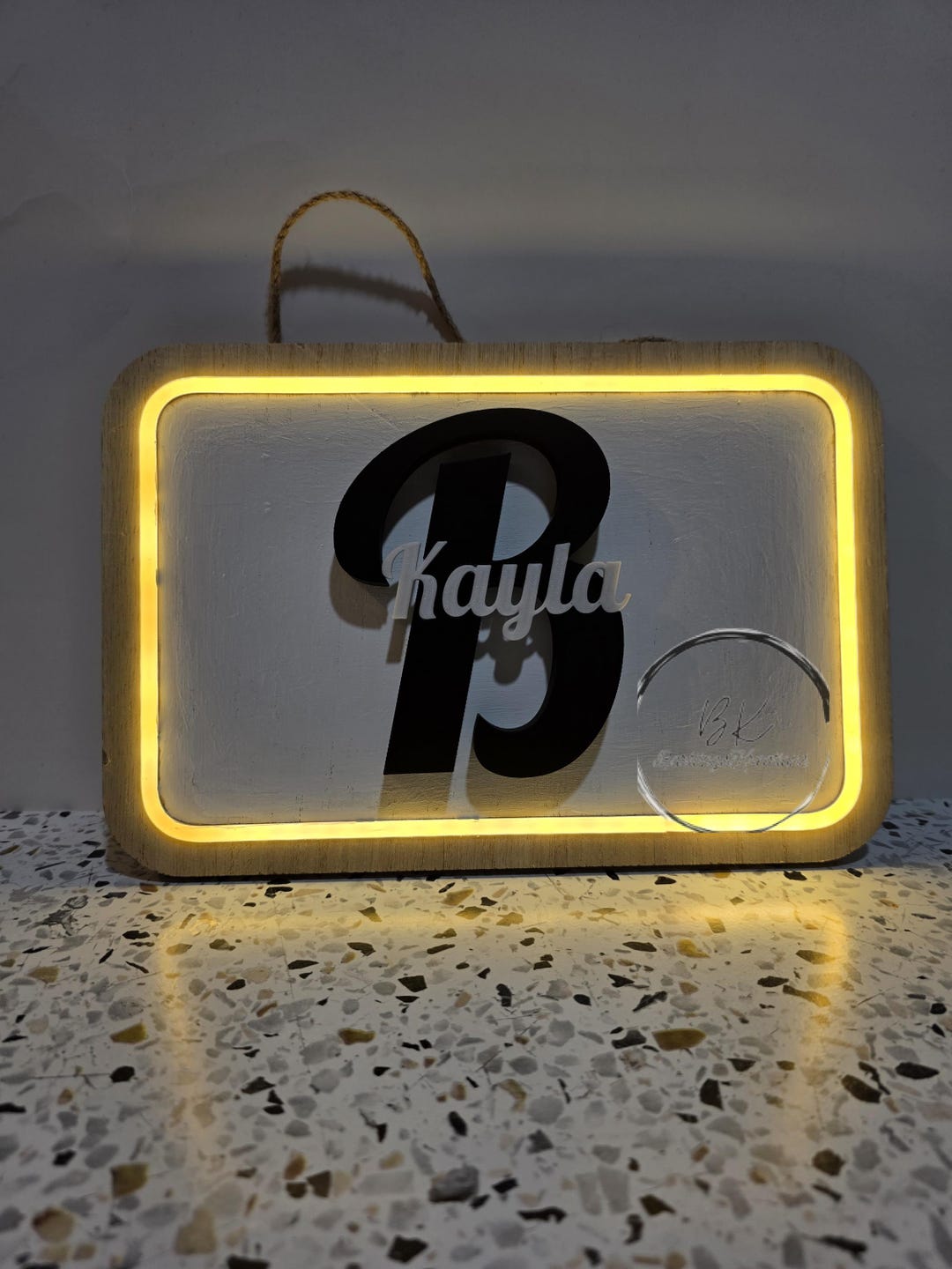 Personalized LED Wood Name Sign – 3D Printed MDF Glow Display - Etsy