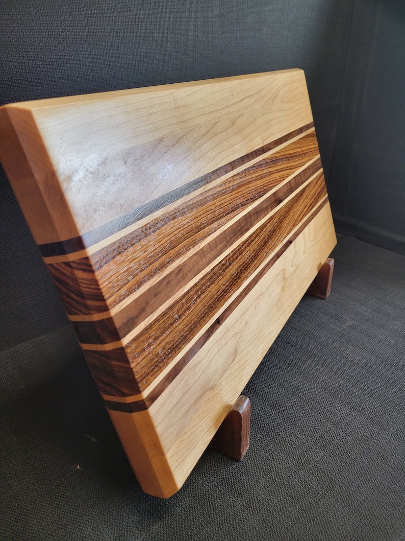 Maple, Black Walnut, & Zebrawood Cutting Board - Etsy