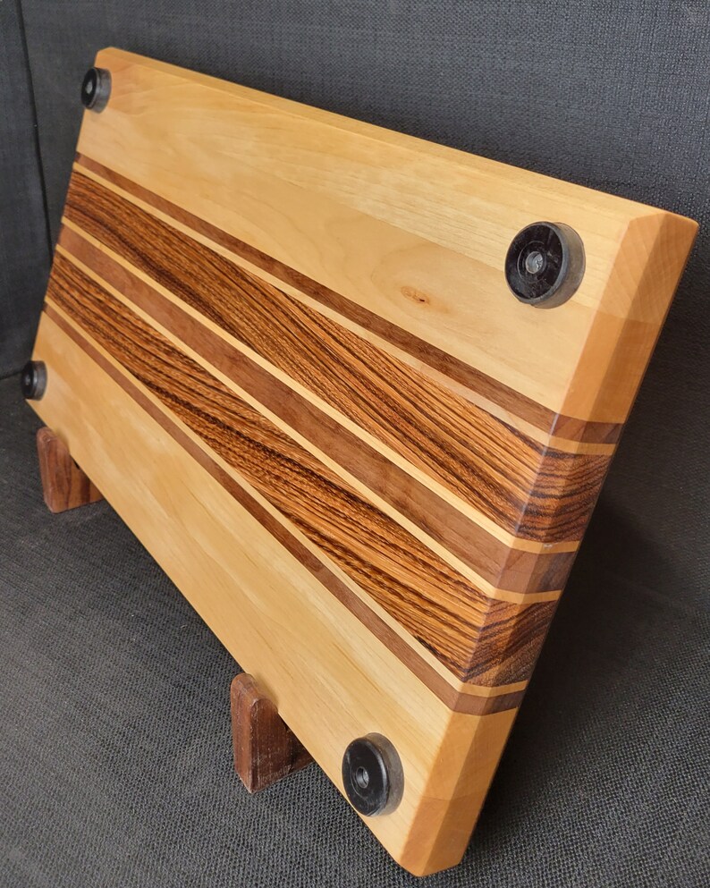 Maple, Black Walnut, & Zebrawood Cutting Board - Etsy