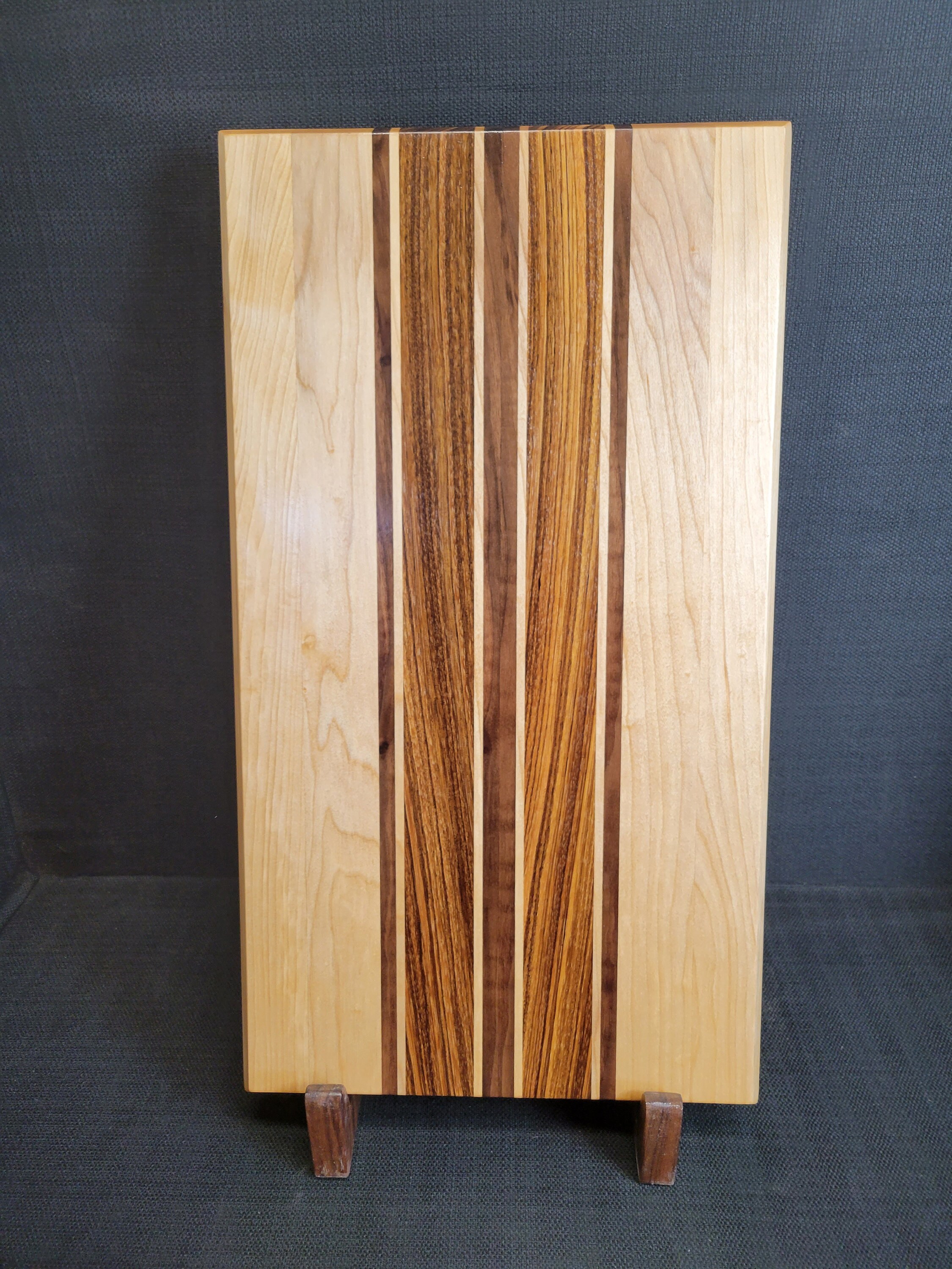 Maple, Black Walnut, & Zebrawood Cutting Board - Etsy
