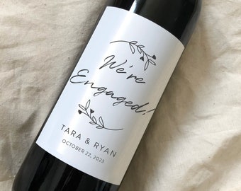 Custom Engagement Wine Label Engagement Gift Pairs Well With - Etsy
