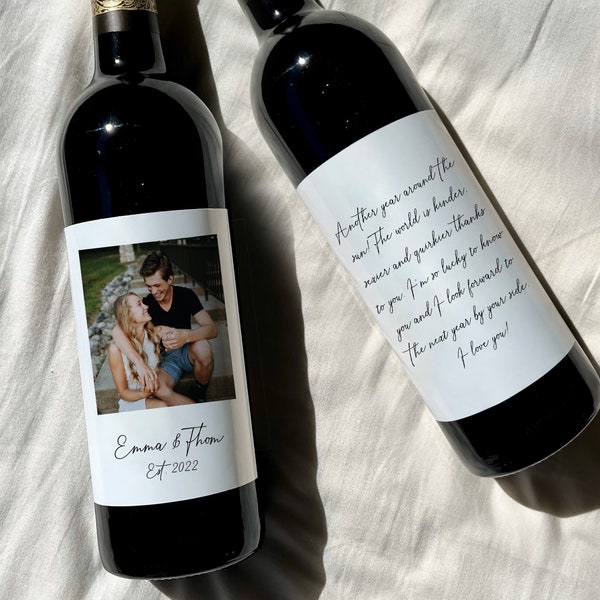 Photo Wine Label - Etsy