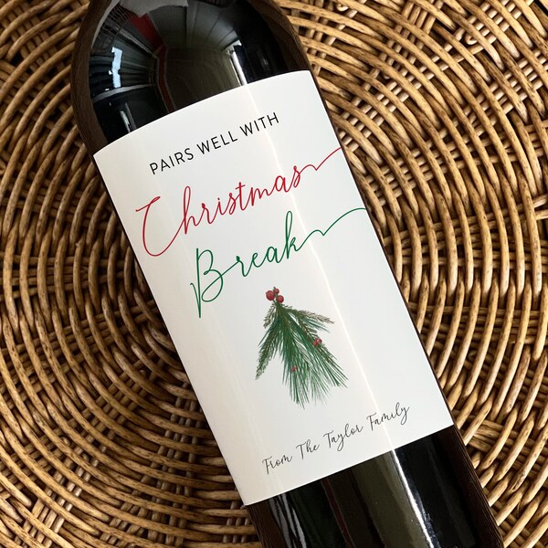 Teacher Wine Label - Etsy