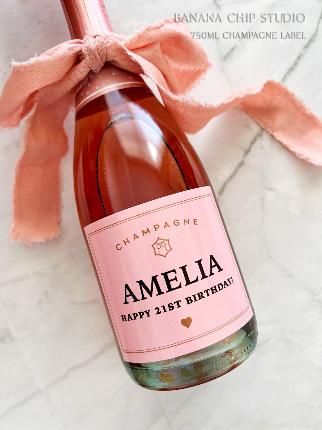 Personalized Champagne Label - Custom Birthday Champagne Label - 21st ...