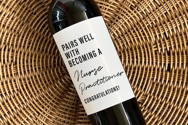 Pairs Well With Nurse Practitioner Wine Label, Nurse Thank You Gift, Nurse Gift Box, Champagne ...