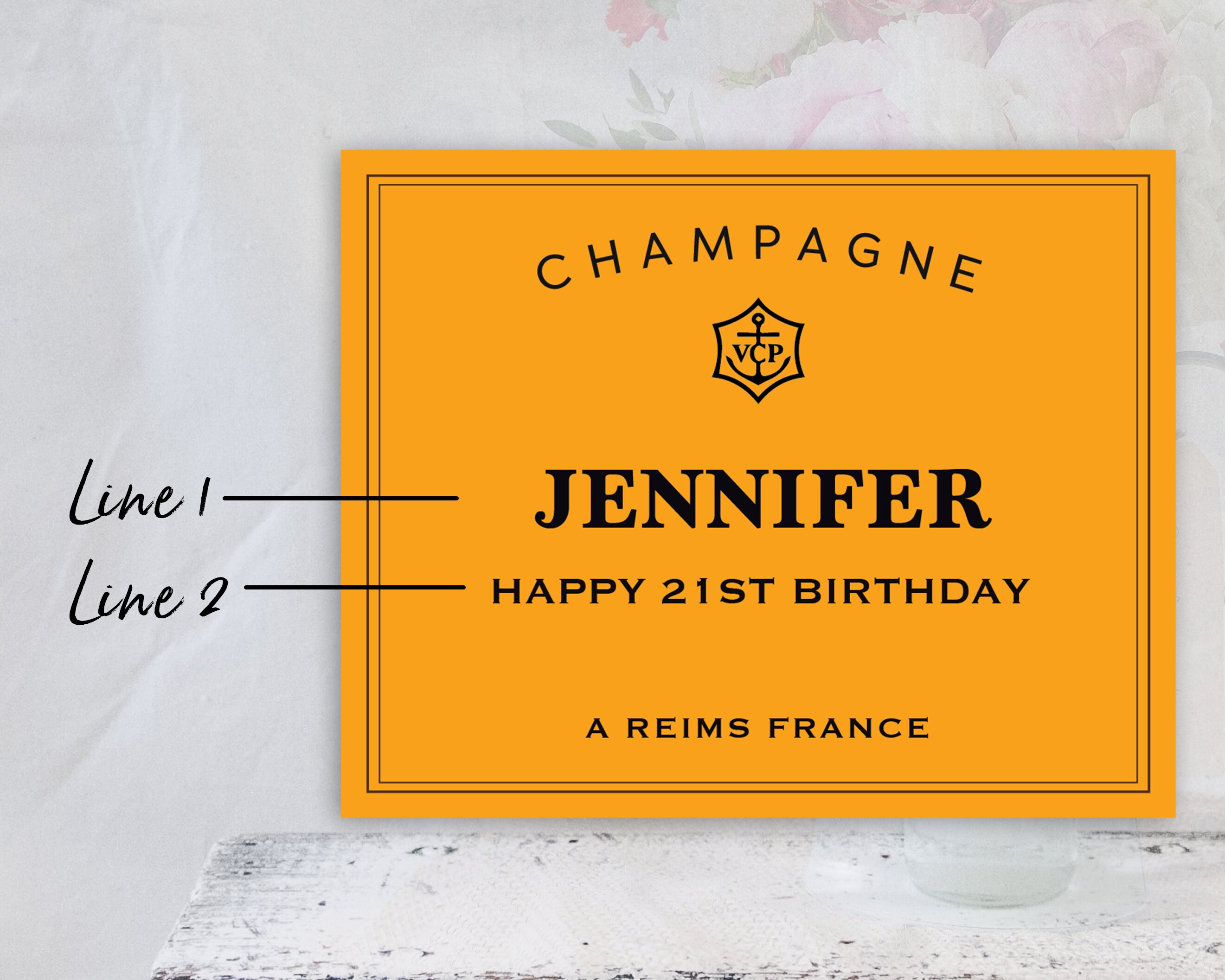 Custom Champagne Label Personalized Champagne Label 21st - Etsy