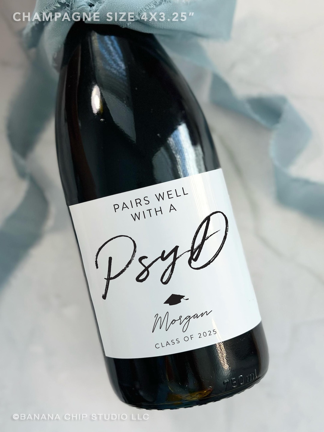 Custom Doctor of Psychology Graduation Wine Label, Funny Psychologist ...