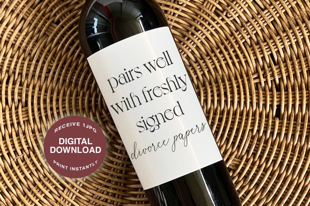 Happily Divorced Gift, Digital Download Freshly Signed Divorce Papers ...