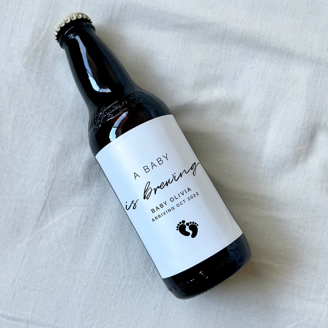 Pregnancy Announcement Beer Label, Baby Announcement Labels, Gift for ...