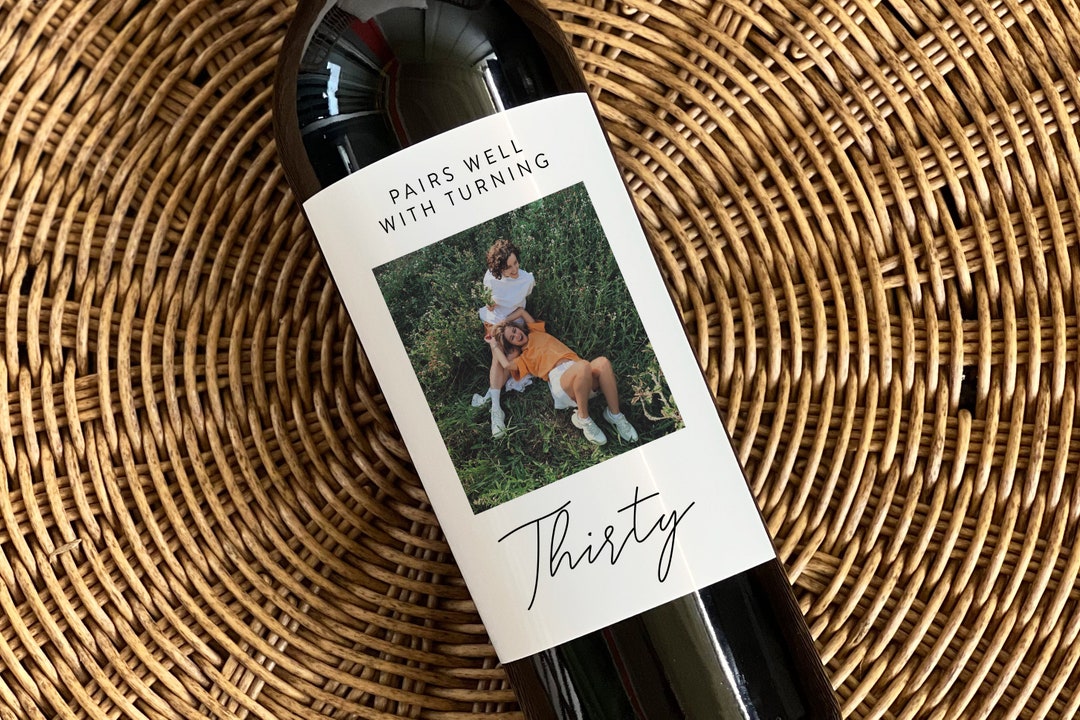 30th Birthday, Thirty Birthday Wine Label - Happy Birthday Wine Labels ...