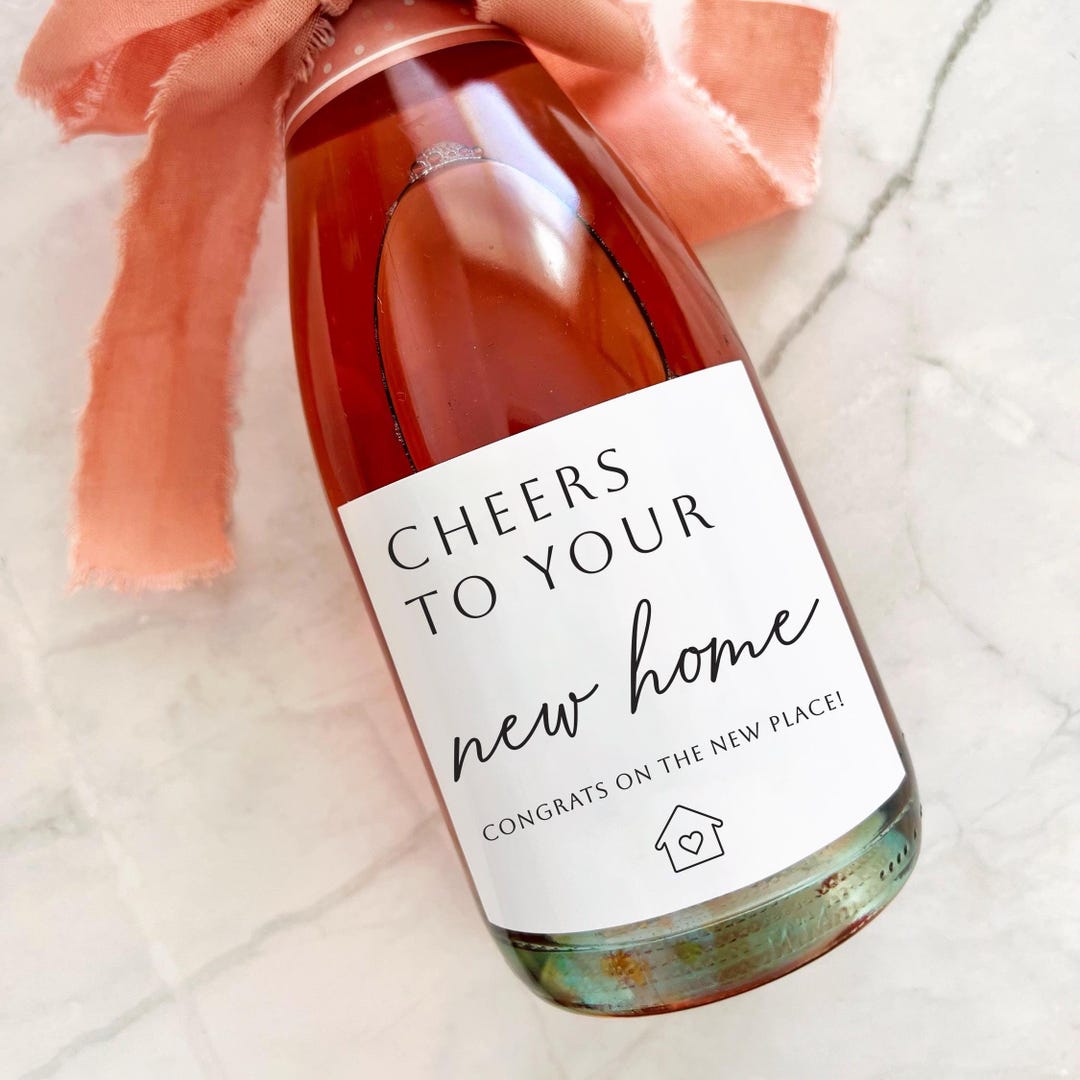 Housewarming Gift, New Home Wine Label, New Home Owner Gift, Realtor ...