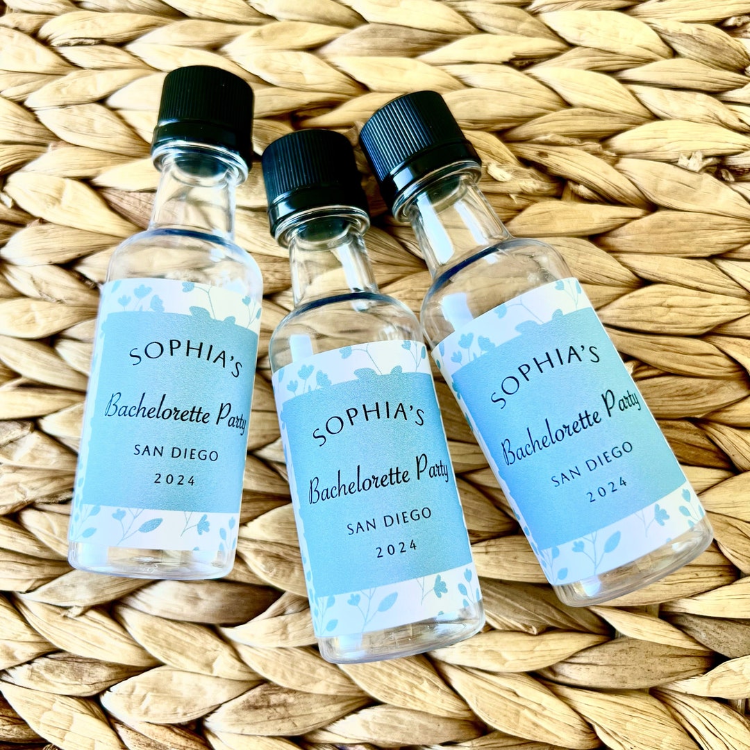 Bachelorette Shooter Party Favors, Custom Bachelorette Label, Beach ...