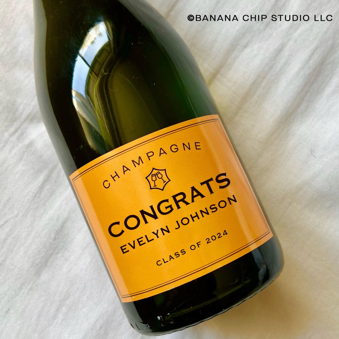 Personalized Graduation Champagne Label, University College Graduation ...