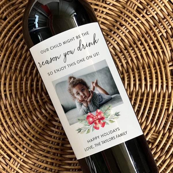 Teacher Wine Label - Etsy