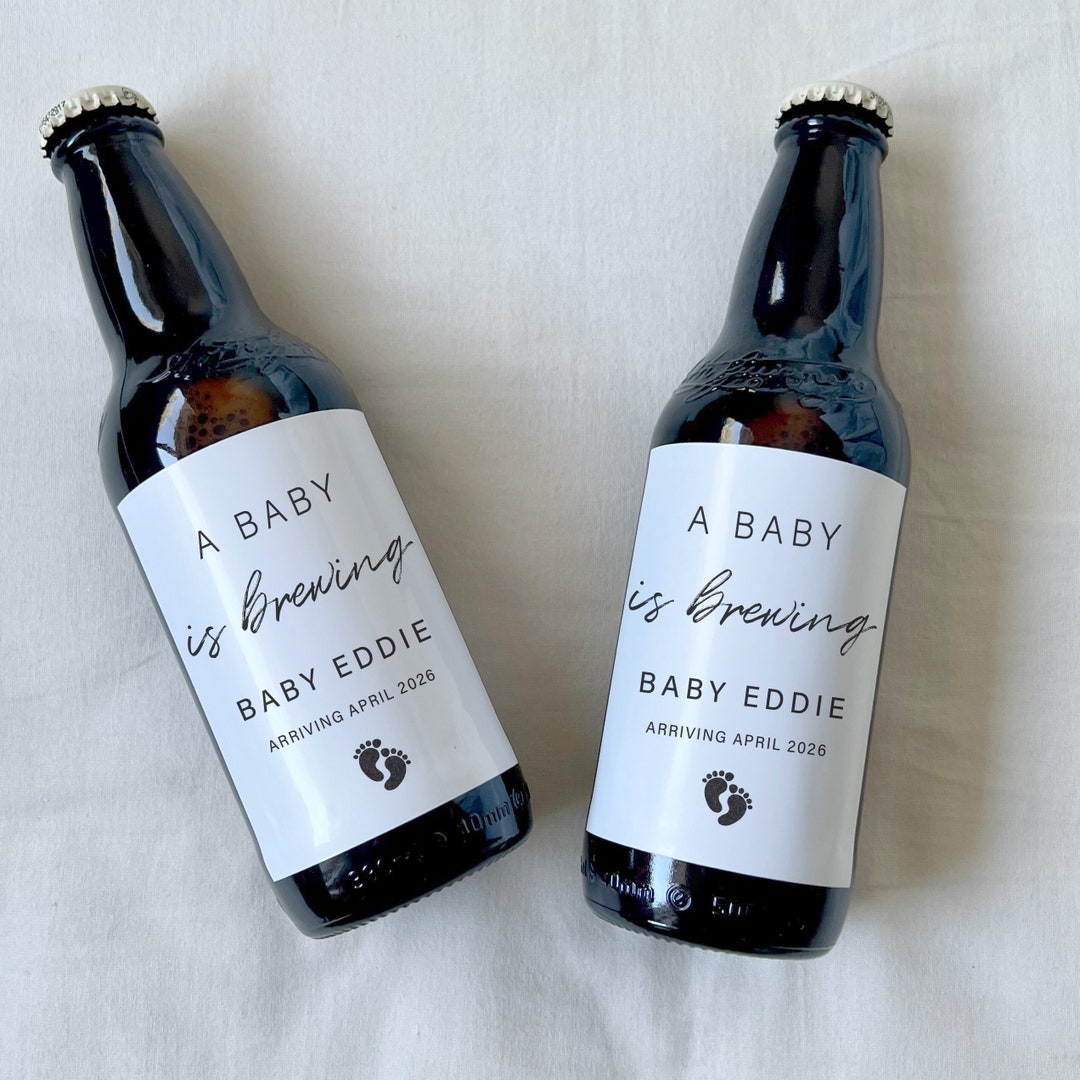 Pregnancy Announcement Beer Label, Gift for Uncle Baby Announcement ...