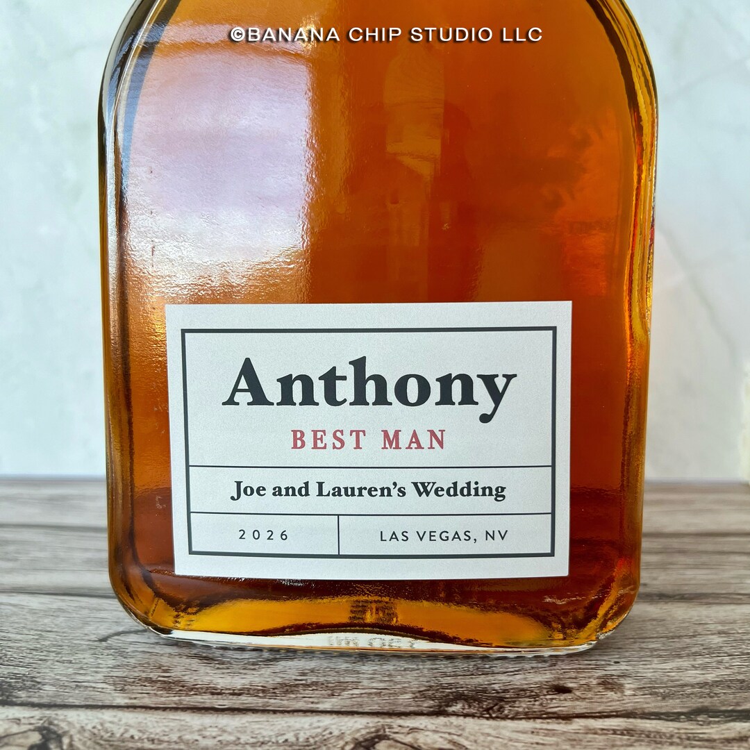 Personalized Groomsmen Whiskey Label, Best Man, Officiant Proposal Gift ...