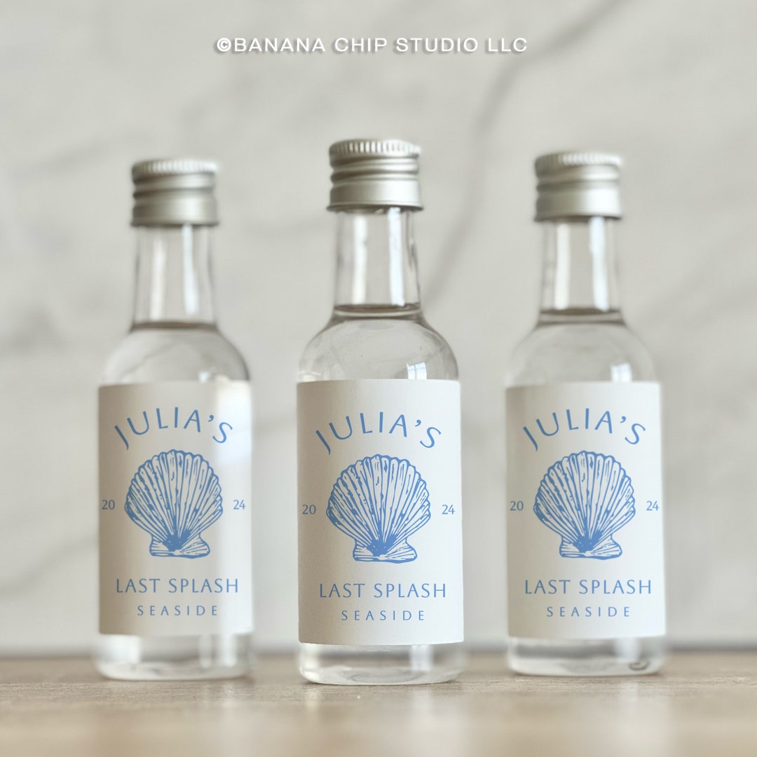 Coastal Bachelorette Shooter Party Favors, Custom Bachelorette Label ...