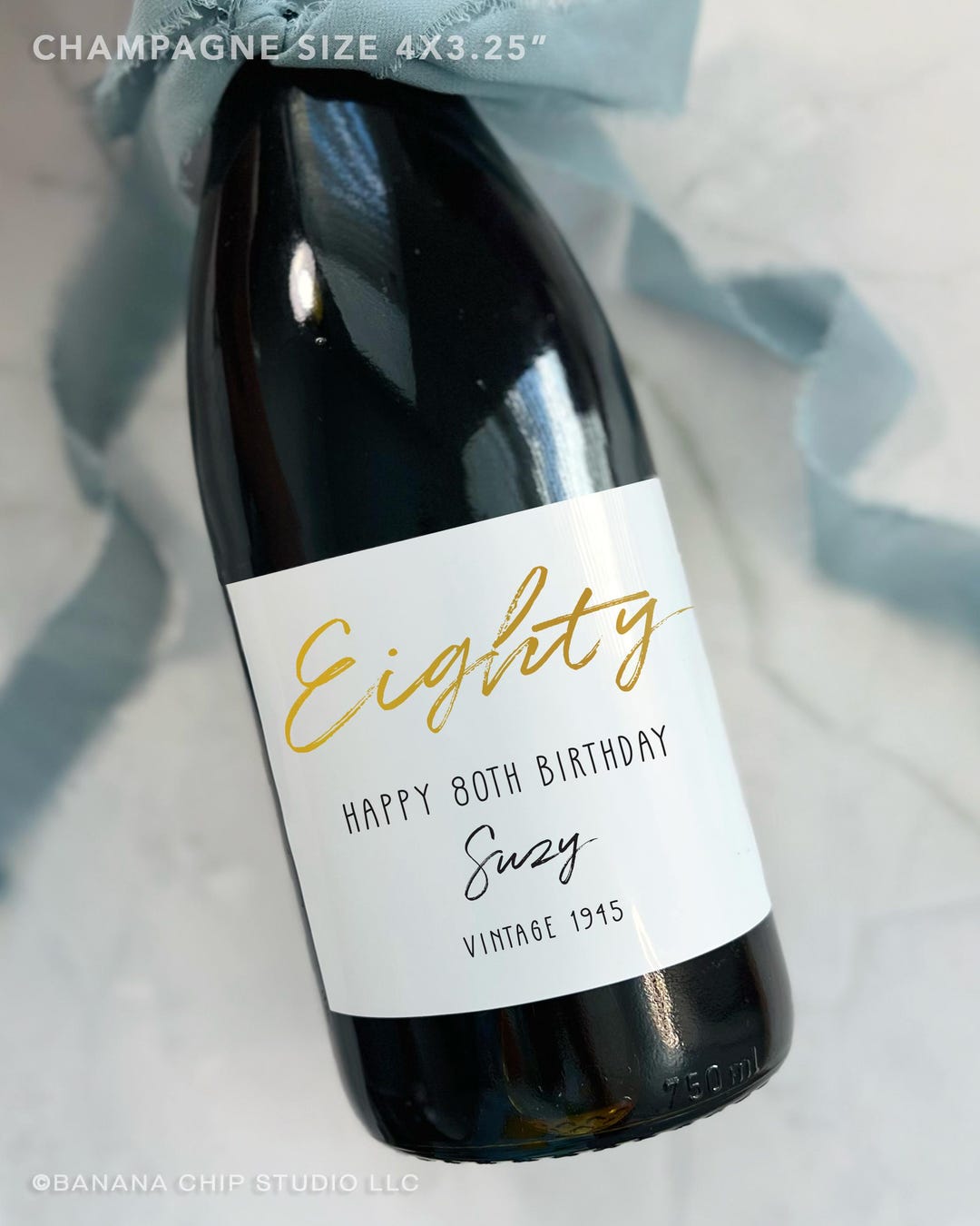 80th Birthday Wine Labels, Eighty Birthday Gift, Personalized Birthday ...