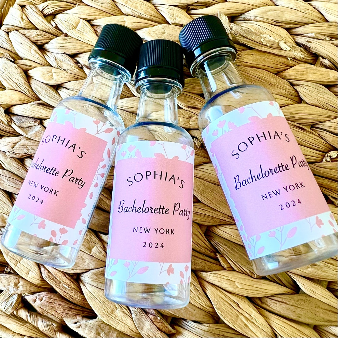 Bachelorette Shooter Party Favors, Custom Bachelorette Label, Beach ...