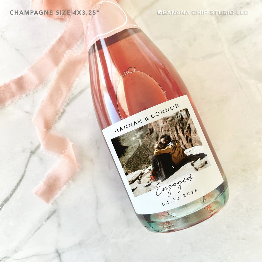 Custom Photo Label, Engagement Gifts for Couple, Newly Engaged Gifts ...