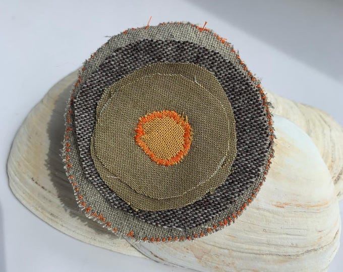 Textile Art Fabric Brooch| Flower Brooch Pin| Jeans Brooch | Handmade ...