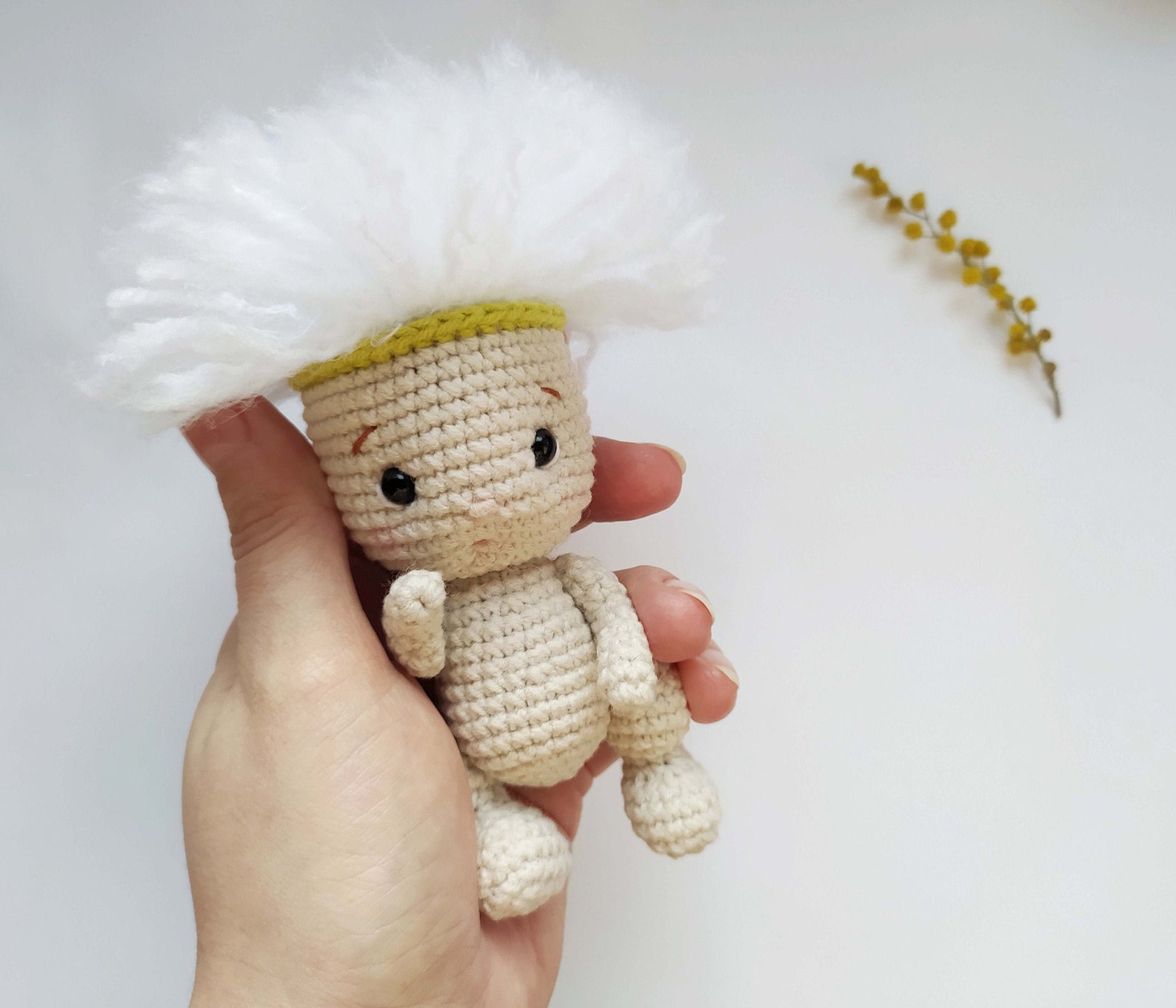 Amigurumi Baby Dandelion Crochet Pattern, Crochet Flower Doll, Fake ...