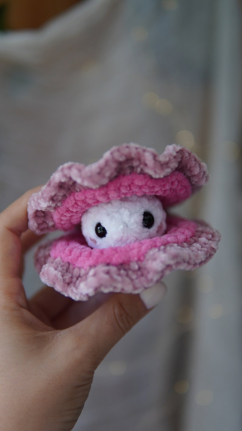 Plush Oyster No-sew Crochet PATTERN, 2 in 1 Pretty and Creepy Halloween ...