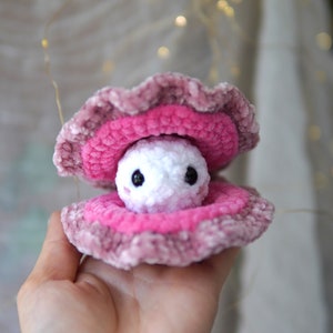 Plush Oyster No-sew Crochet PATTERN, 2 in 1 Pretty and Creepy Halloween ...