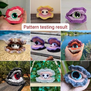 Plush Oyster No-sew Crochet PATTERN, 2 in 1 Pretty and Creepy Halloween ...