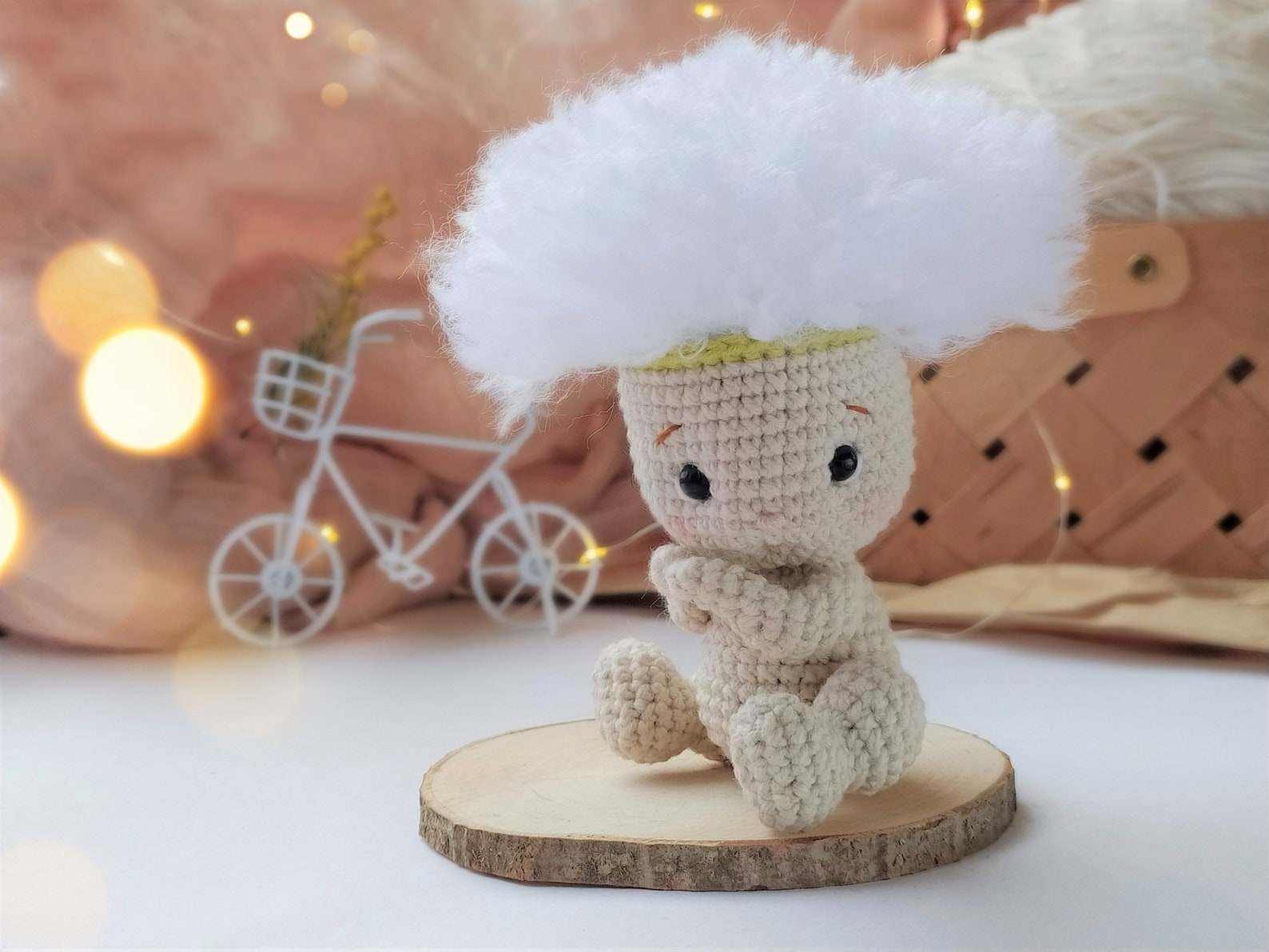 Amigurumi Baby Dandelion Crochet Pattern, Crochet Flower Doll, Fake ...