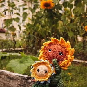 Crochet Sunflower PATTERN, Amigurumi Flower Baby Doll, Fake Plant PDF ...