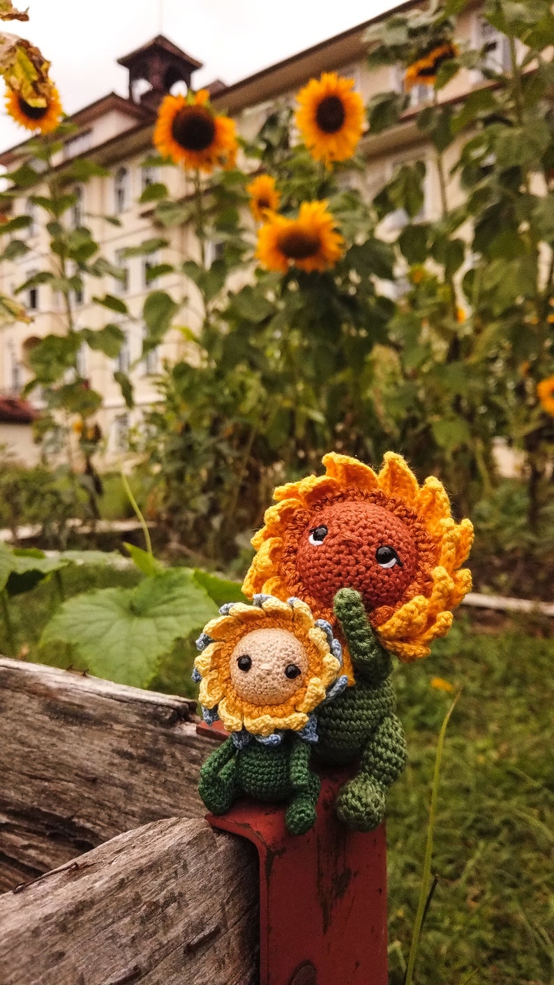 Crochet Sunflower PATTERN Amigurumi Flower Baby Doll Fake - Etsy