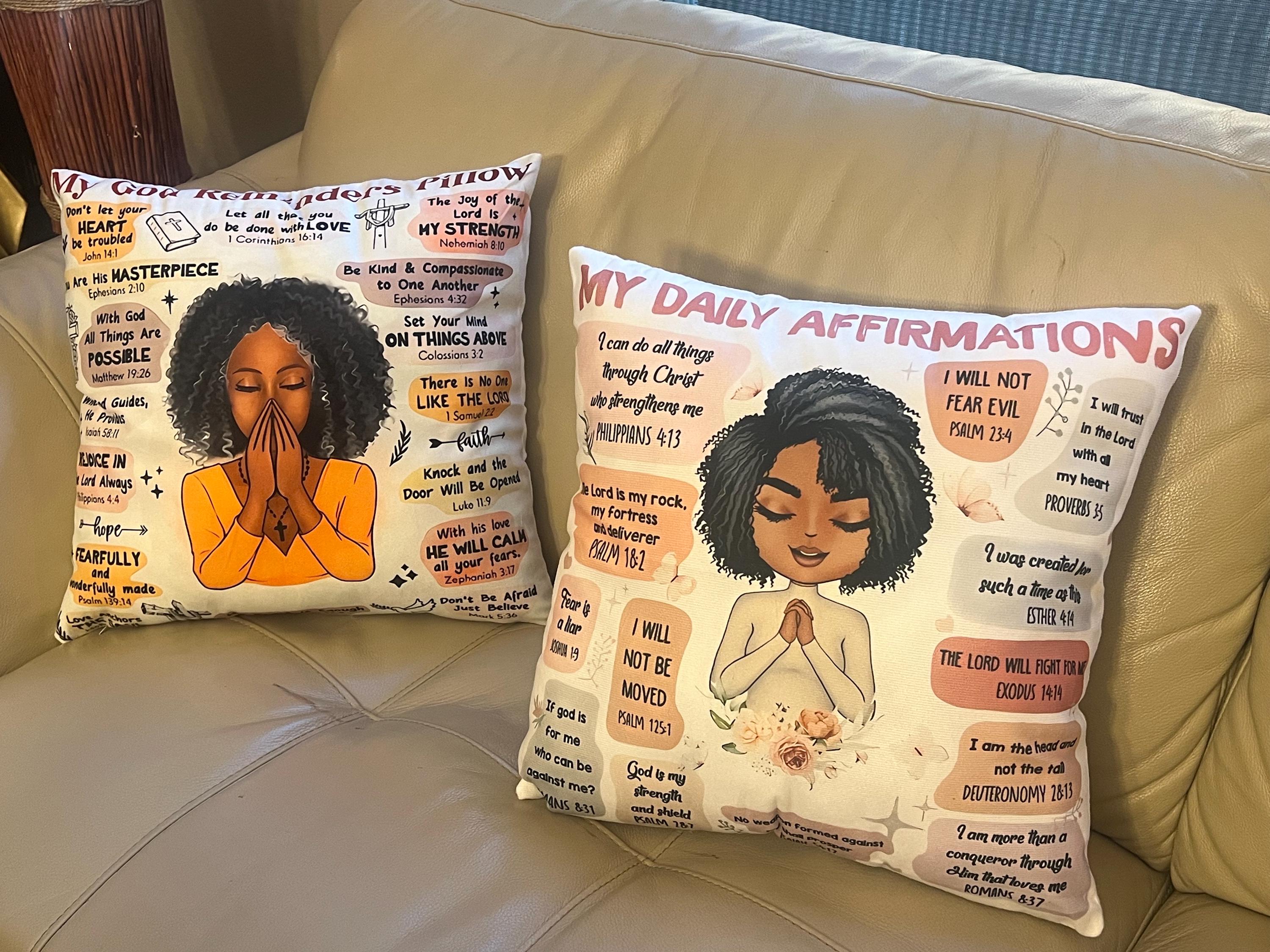 Daily Affirmations Praying Hands Decorative Accent Pillow PRINCESS C ...