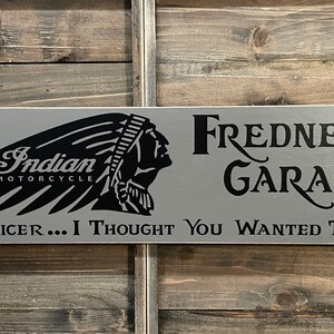 Custom Indian Motorcycle Wood Sign: Garage Bar Decor - Etsy