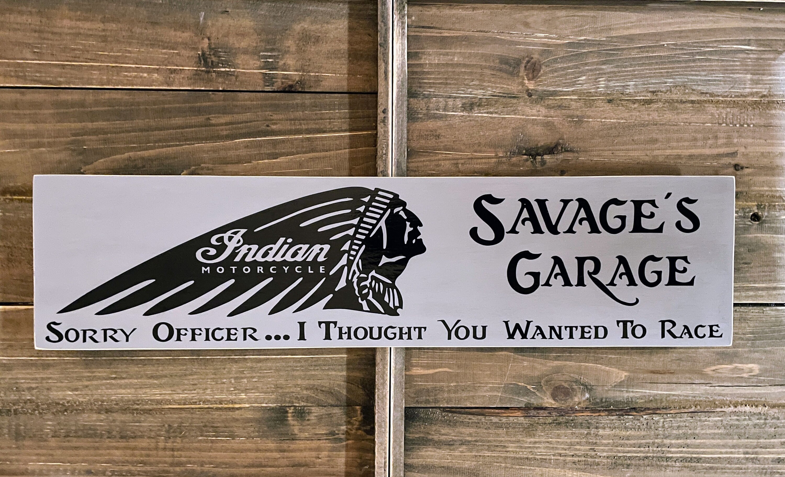 Custom Indian Motorcycle Wood Sign: Garage Bar Decor - Etsy
