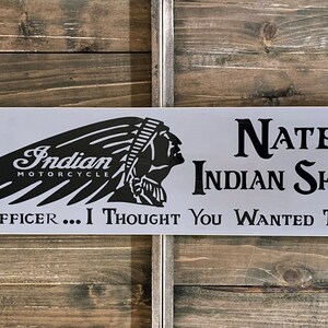 Custom Indian Motorcycle Wood Sign: Garage Bar Decor - Etsy