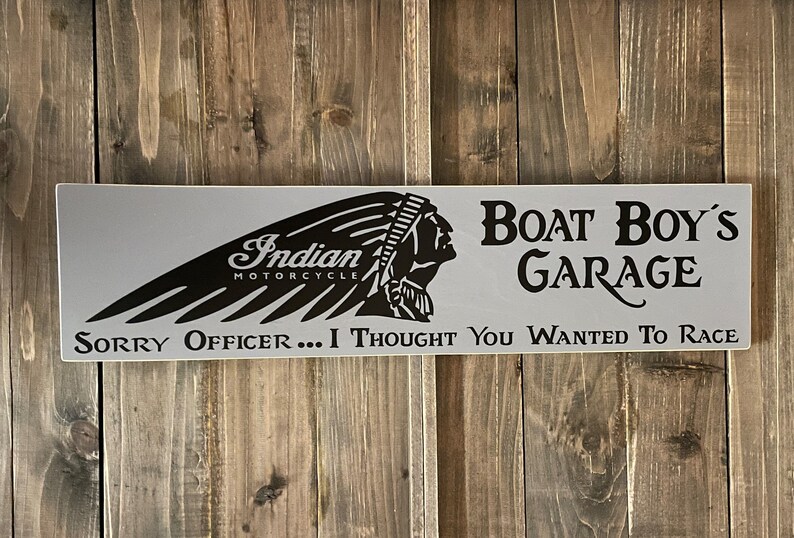 Custom Indian Motorcycle Wood Sign: Garage Bar Decor - Etsy