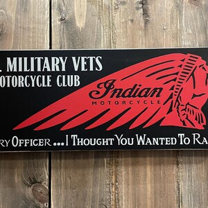 Custom Indian Motorcycle Wood Sign: Garage Bar Decor - Etsy