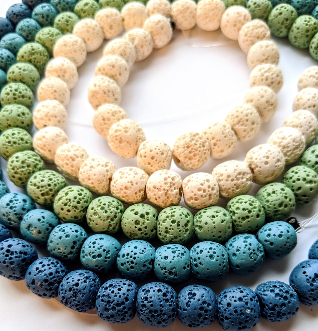 Dyed Lava Beads - Volcanic Rounds - Etsy