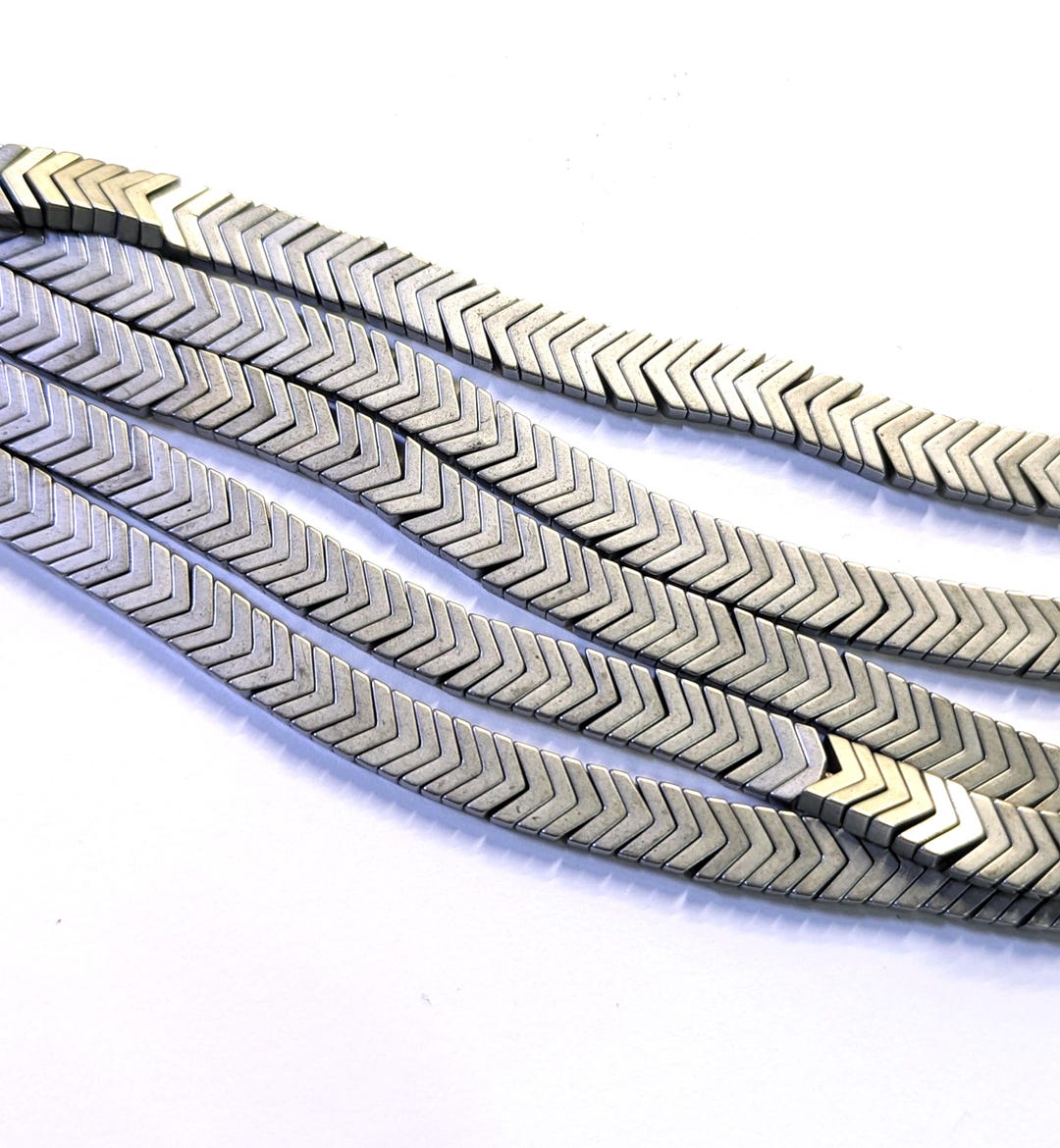 Tiny Grey Chevron Spacers Metal Beads - Etsy