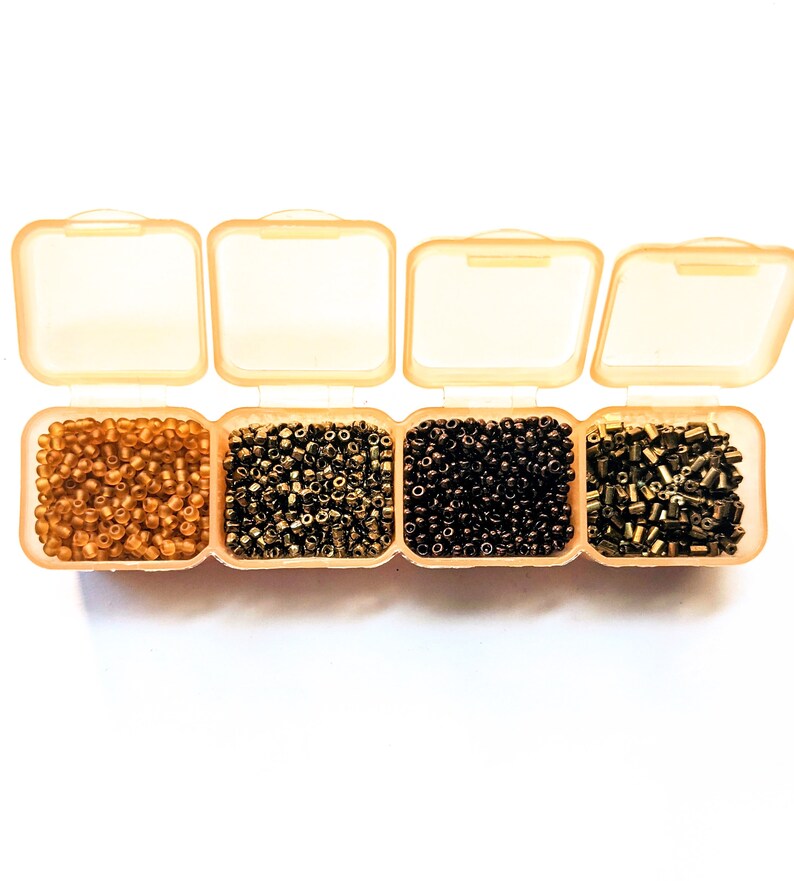 Small Curated Seed & Bugle Bead Boxes - Etsy