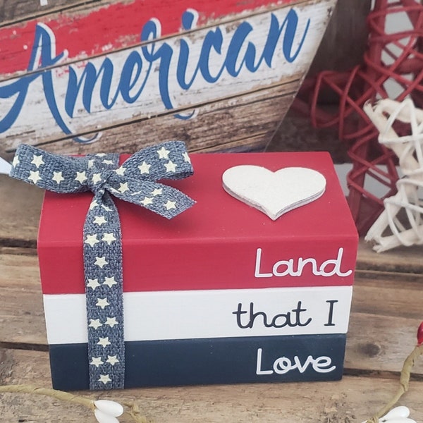 Patriotic Book Stack - Etsy