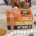 Thanksgiving Turkey Mini Book Stack/gobble Till You Wobble/ Tiered Tray ...