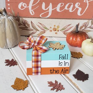 Fall Mini Book Stack/Fall Is In The Air/ Farmhouse/Tier Tray | Etsy