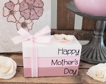 Happy Mother's Day Mini Book Stack/butterfly/gift/keepsake/tiered Tray ...