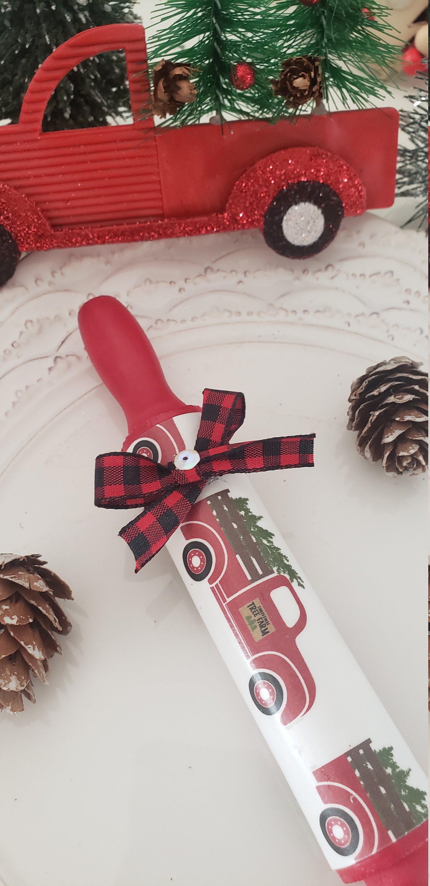 Christmas Mini Rolling Pins/ho Ho Ho/ Snowman/red Farm | Etsy