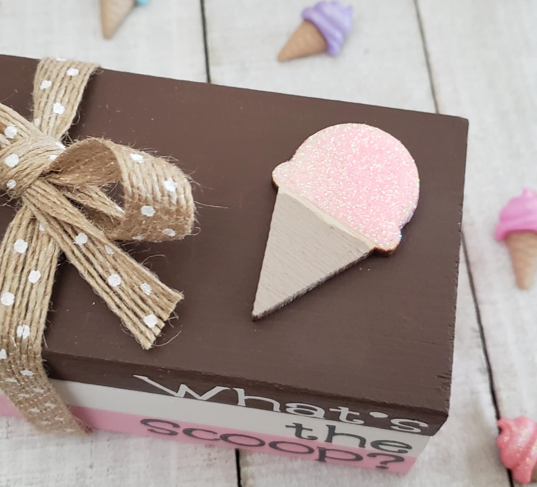 Ice Cream Mini Book Stack/neapolitan/ Chocolate-vanilla-strawberry ...