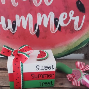 Watermelon Mini Book Stack/sweet Summer Time/farmhouse/tiered Tray ...