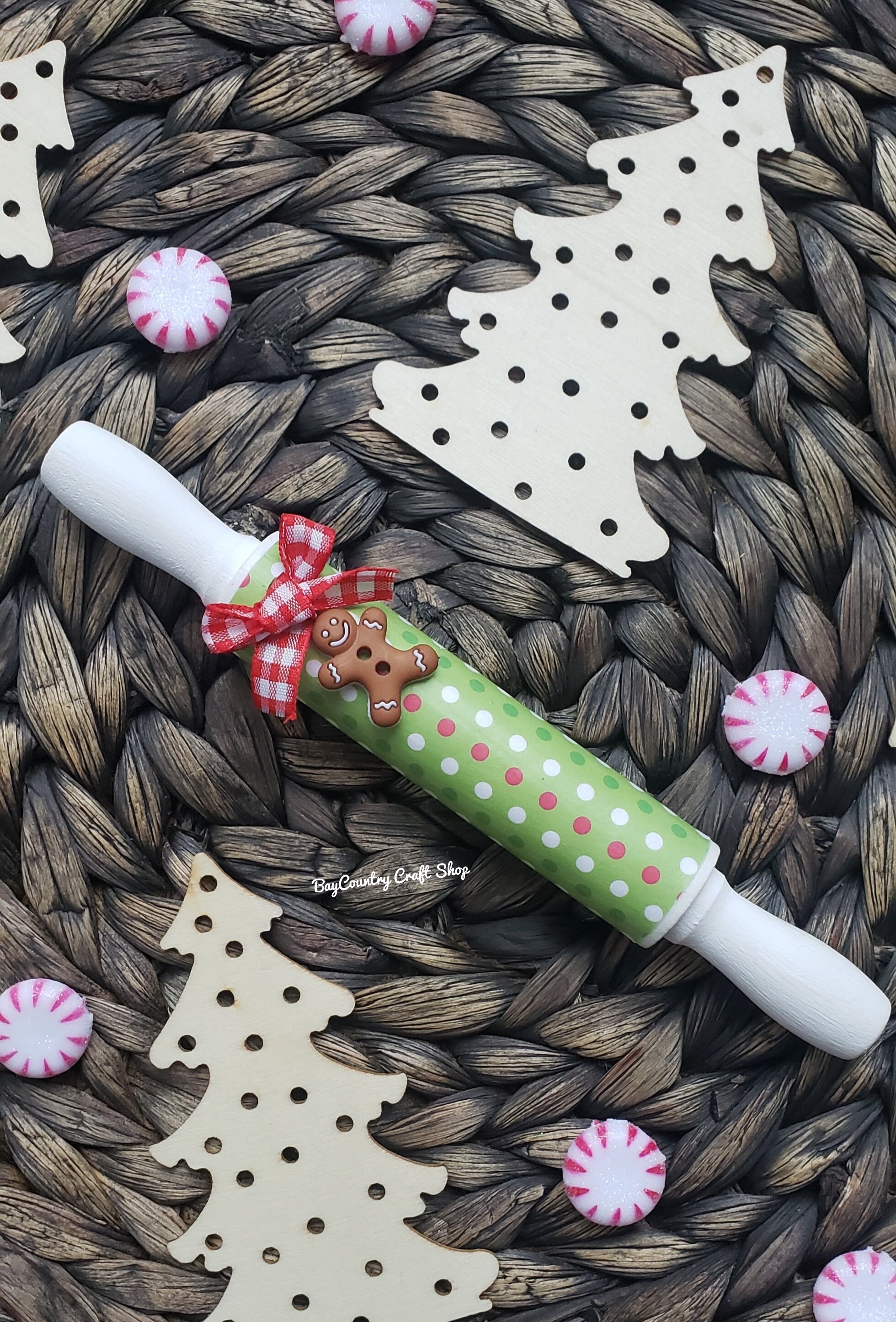 Gingerbread Man Mini Rolling Pins/ Tier Tray Decor/ Choose From 2 ...